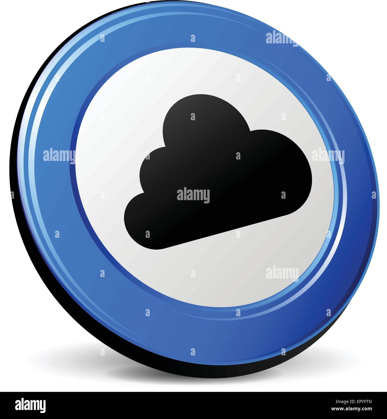 illustration of cloud 3d blue design icon Stock Vector Image & Art - Alamy