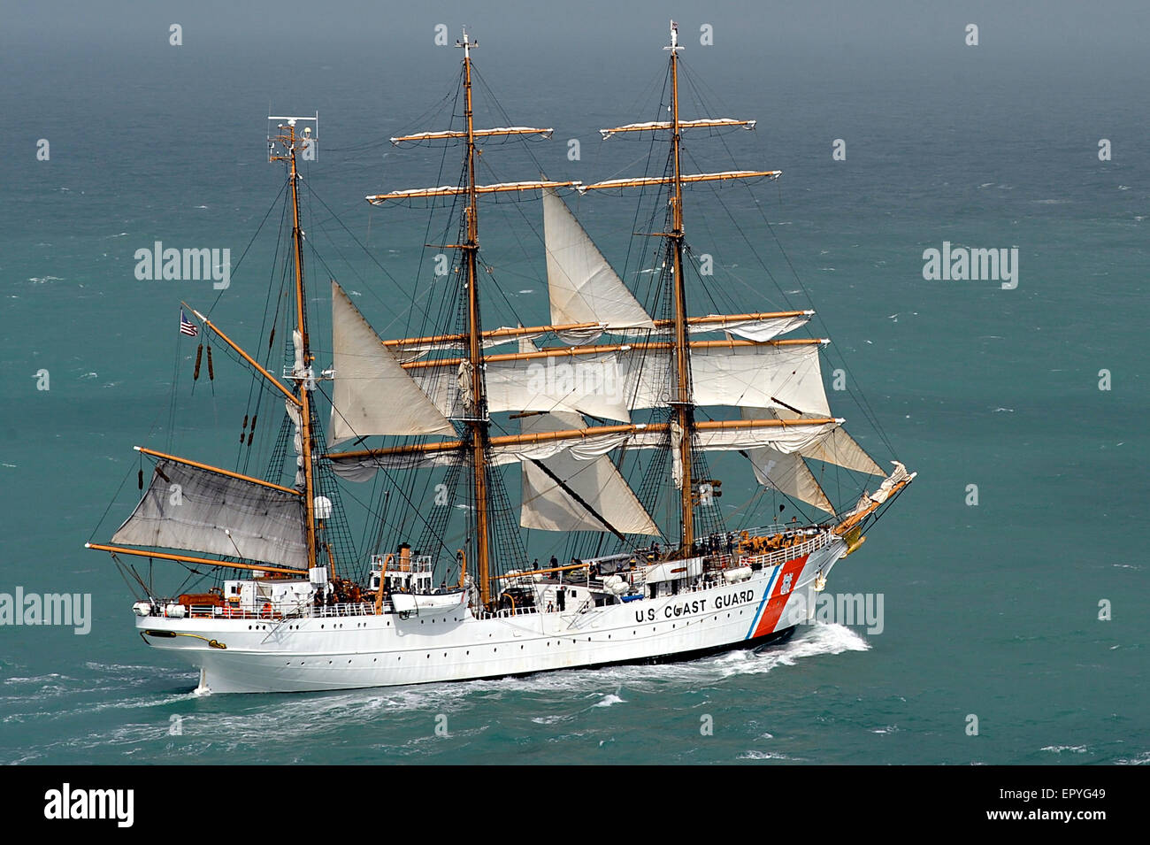 The Coast Guard cutter Eagle sails en route July 2, 2010 to Corpus ...