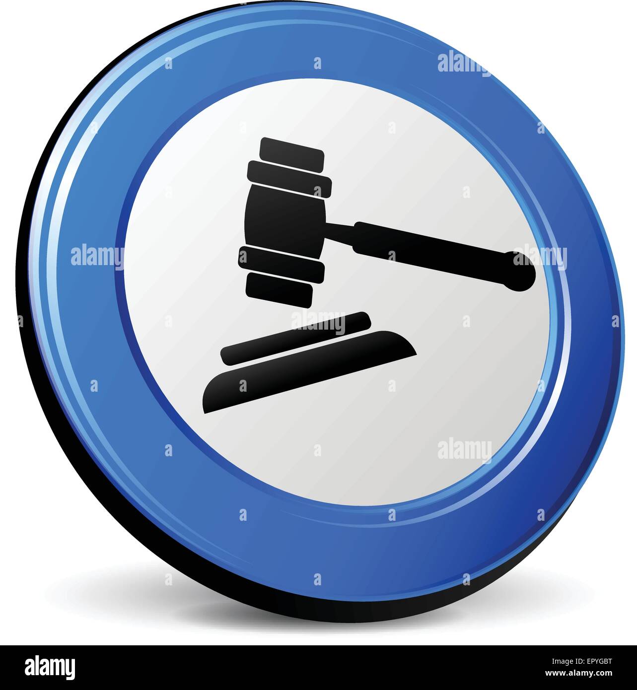 Law icon blue 3d Stock Vector Images - Alamy