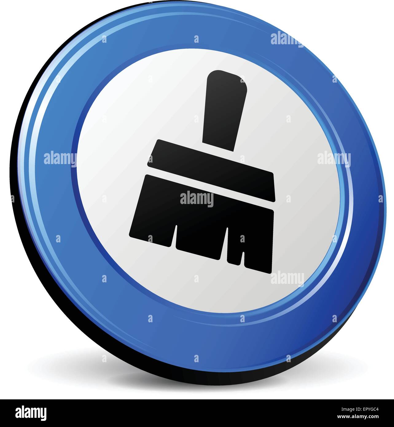 illustration of paintbrush 3d blue design icon Stock Vector Image & Art ...