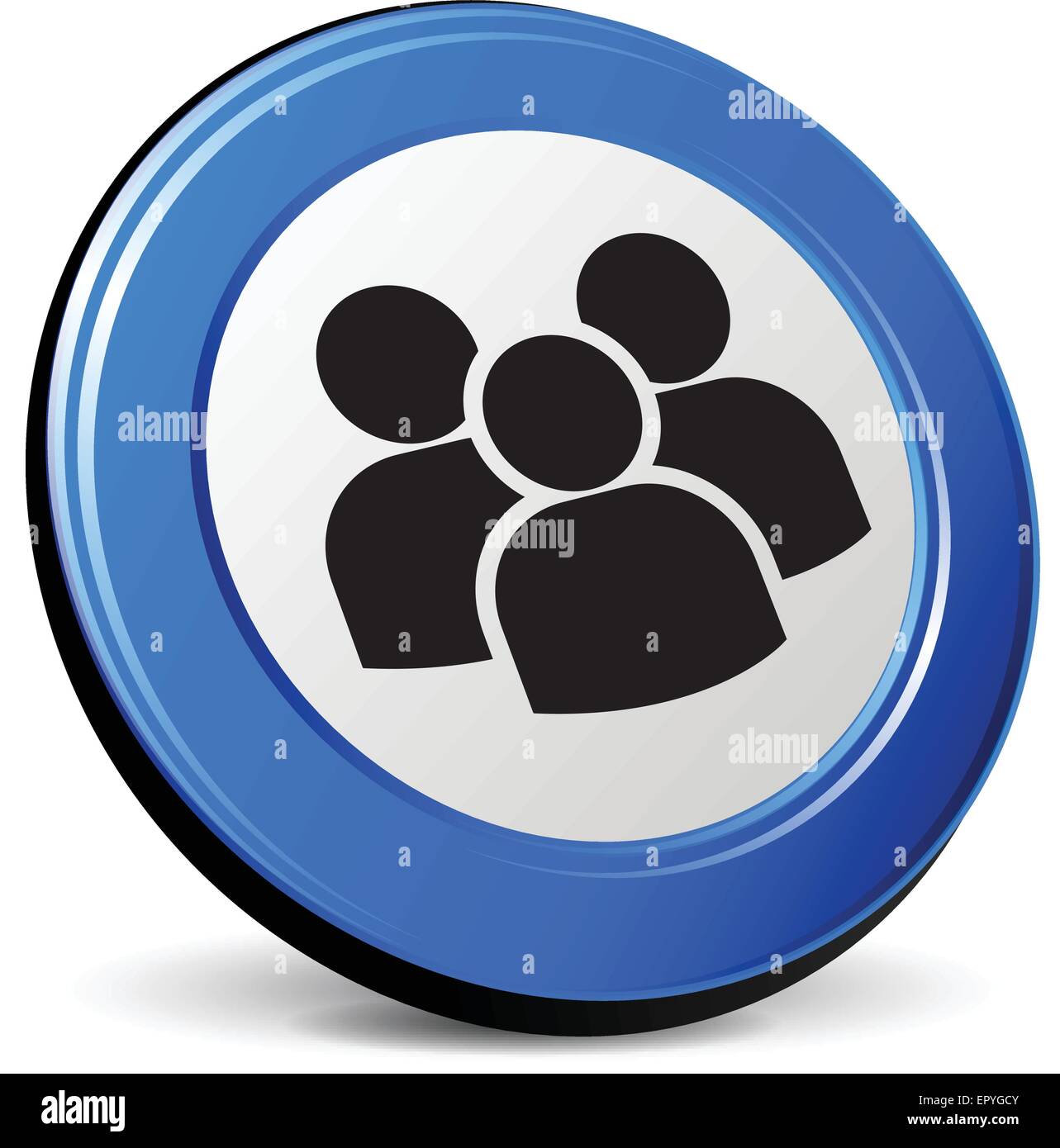 illustration of team 3d blue design icon Stock Vector Image & Art - Alamy