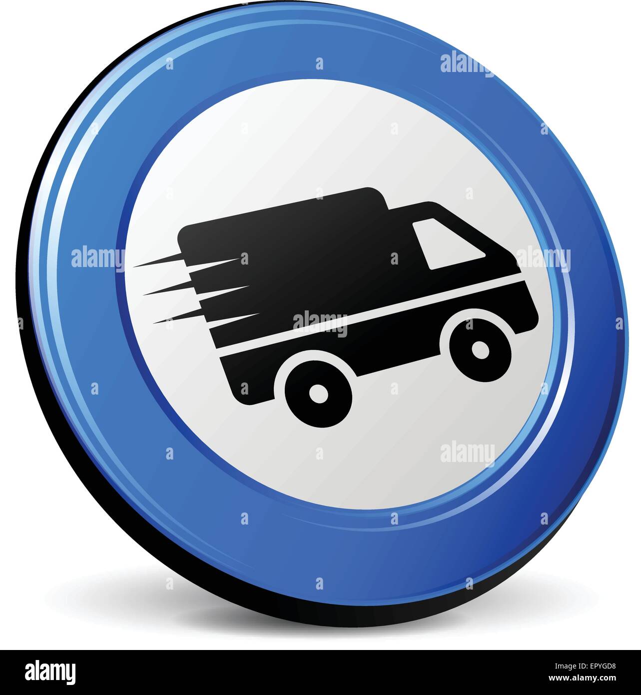 illustration of van 3d blue design icon Stock Vector Image & Art - Alamy
