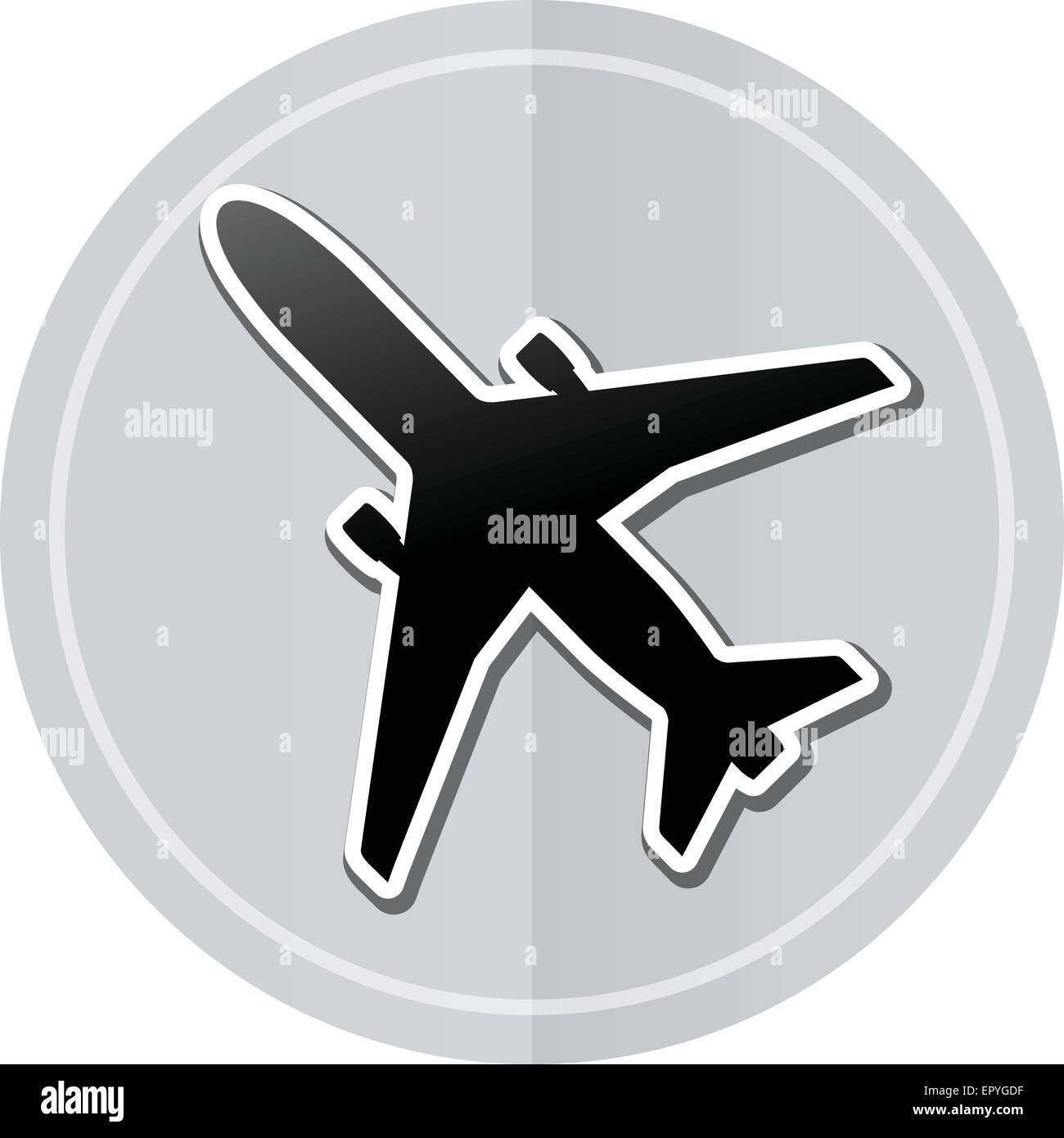 Illustration of airplane sticker icon simple design Stock Vector Image ...