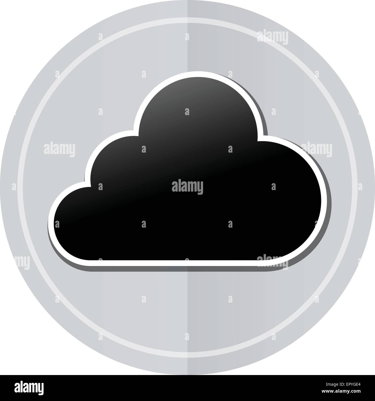 Illustration of cloud sticker icon simple design Stock Vector Image ...