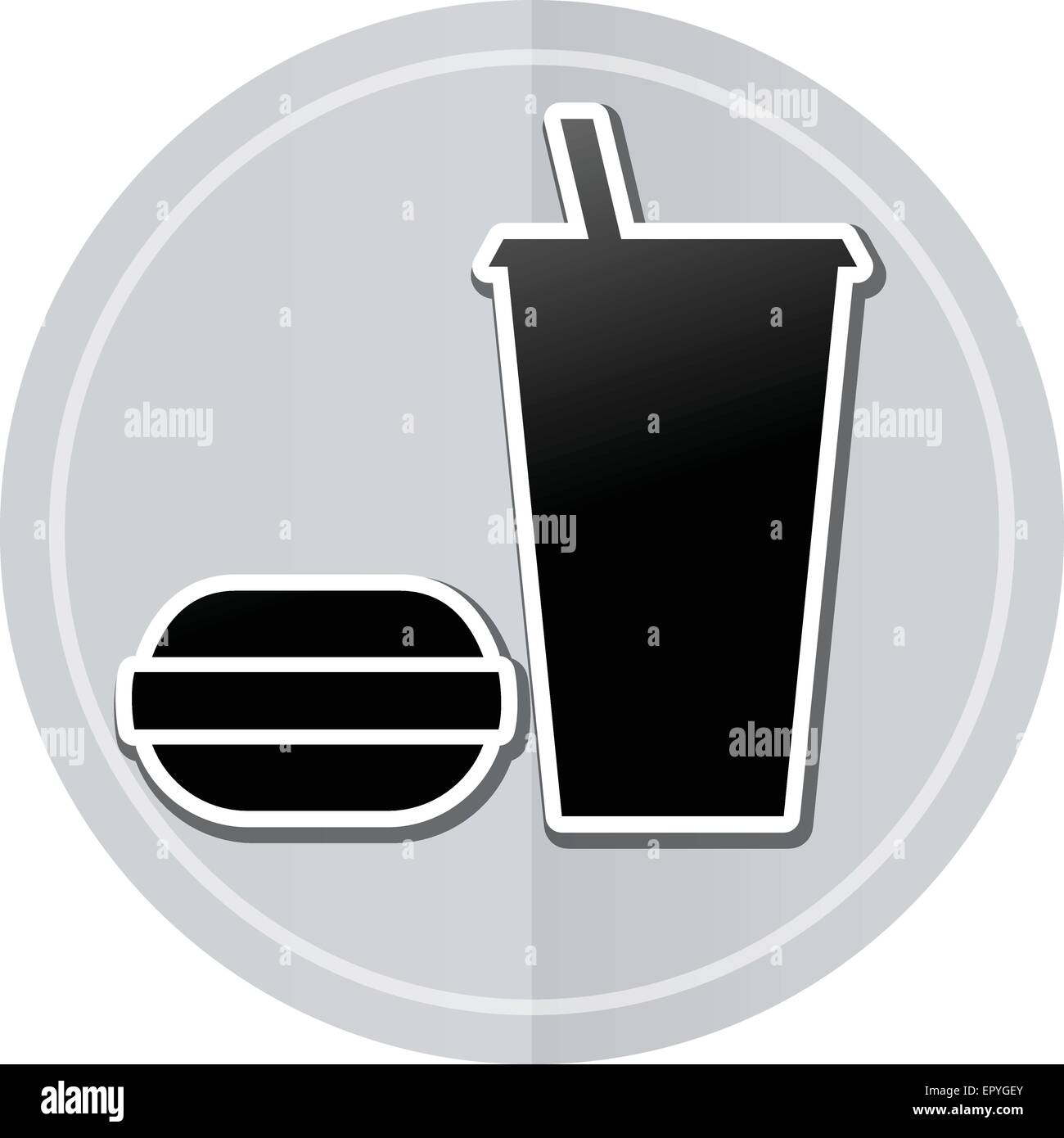 Illustration of food sticker icon simple design Stock Vector Image ...