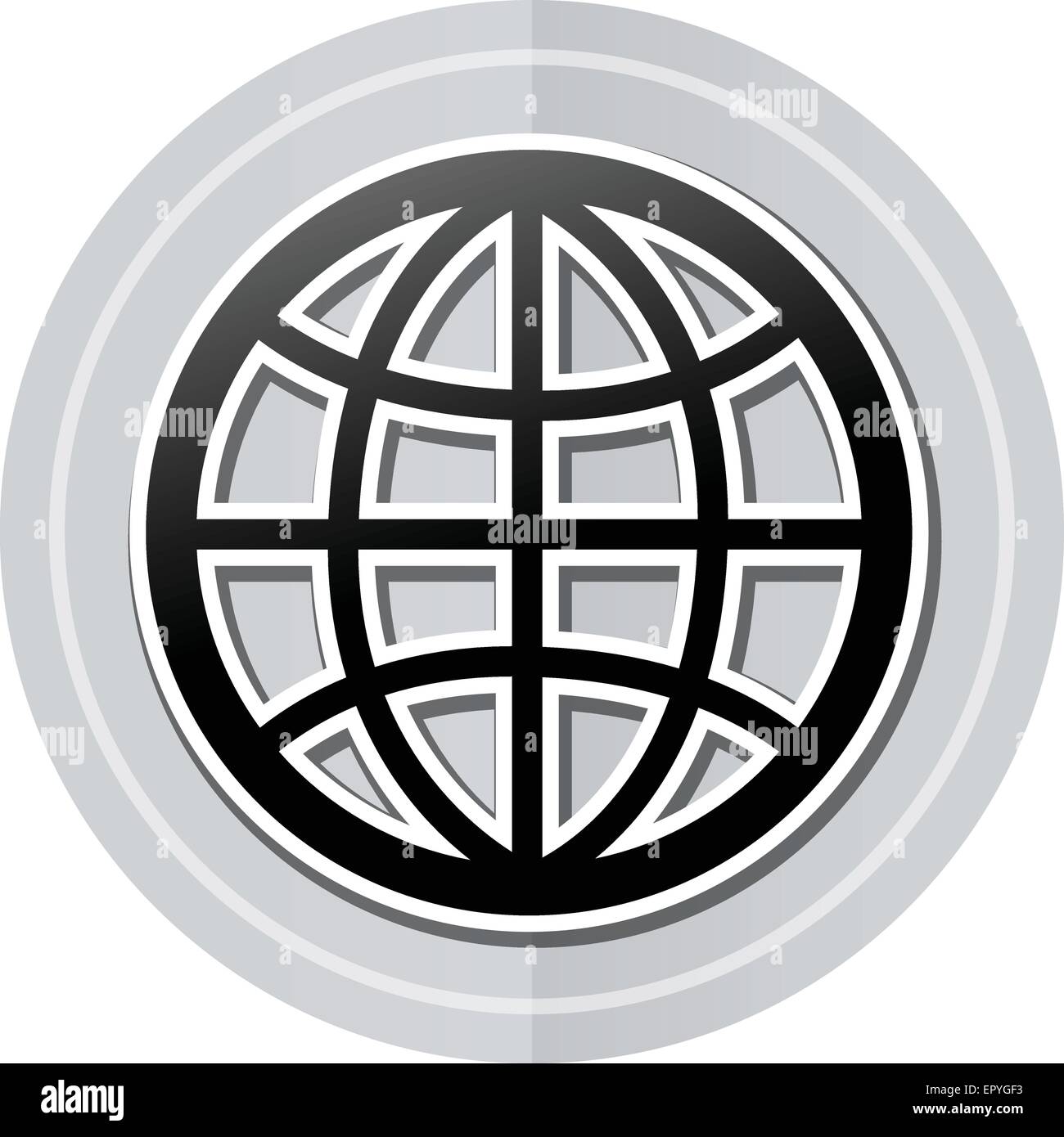 Illustration of globe sticker icon simple design Stock Vector Image ...