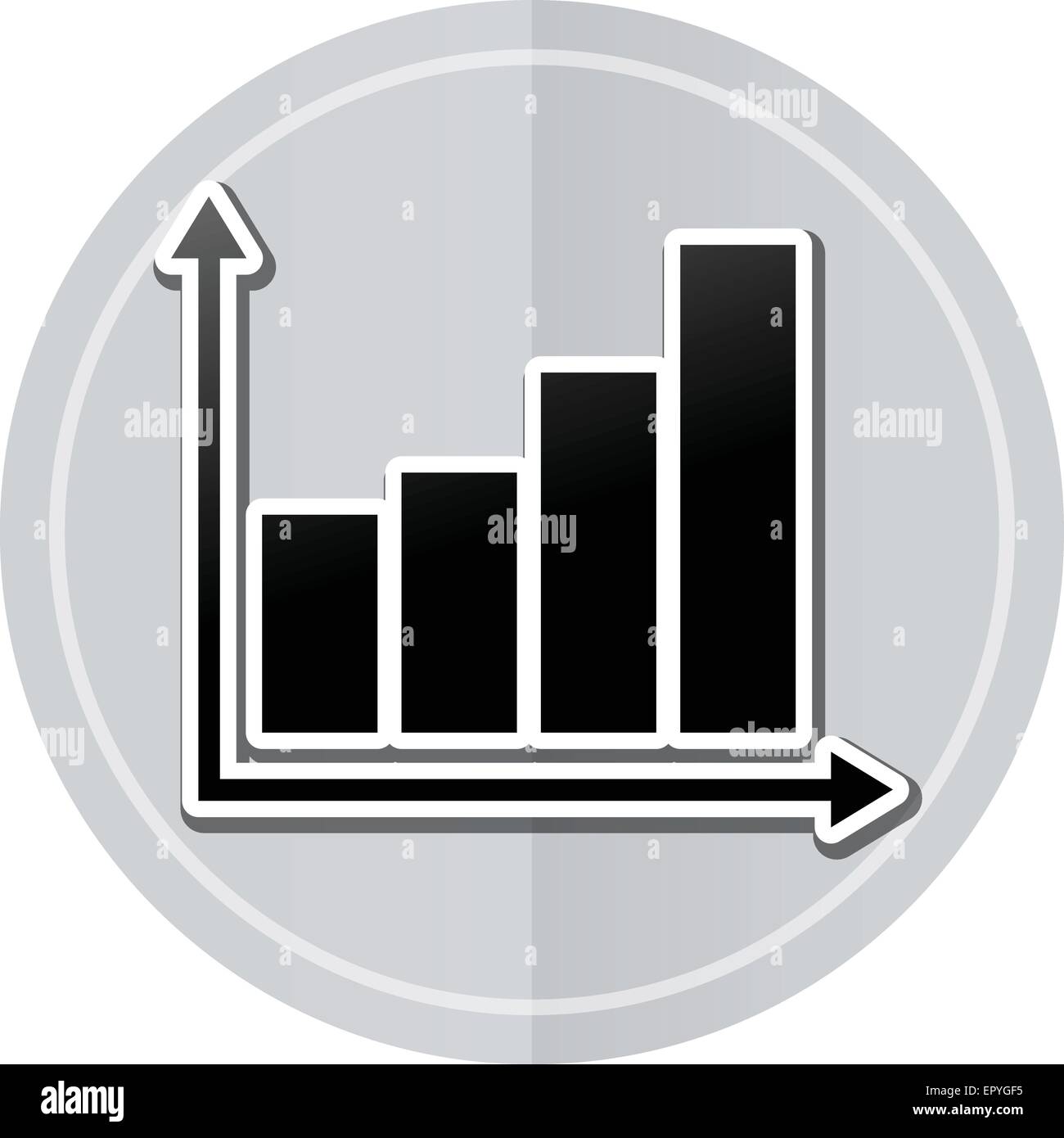 Illustration of graph sticker icon simple design Stock Vector Image ...