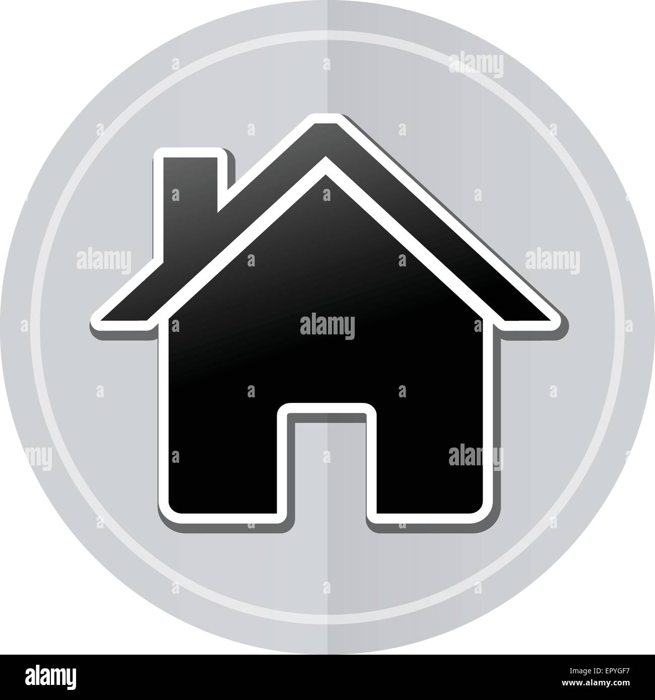 Illustration of home sticker icon simple design Stock Vector Image ...