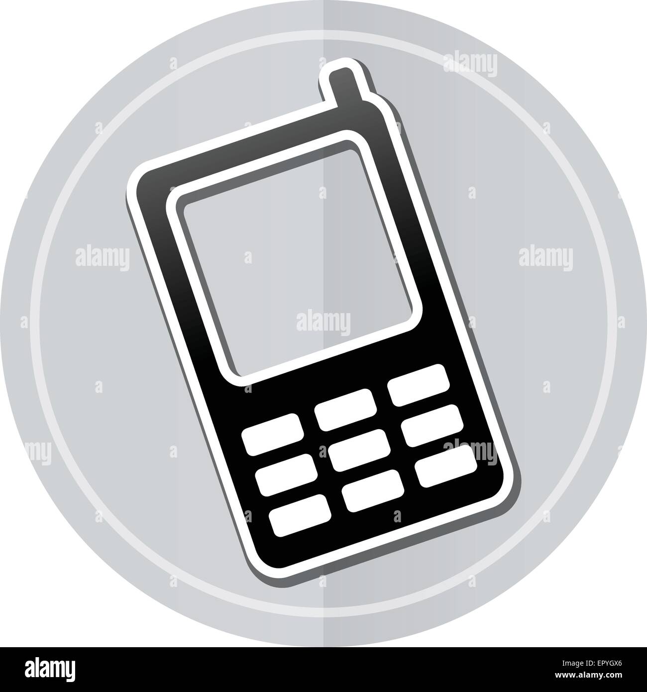 Illustration of mobile phone sticker icon simple design Stock Vector ...