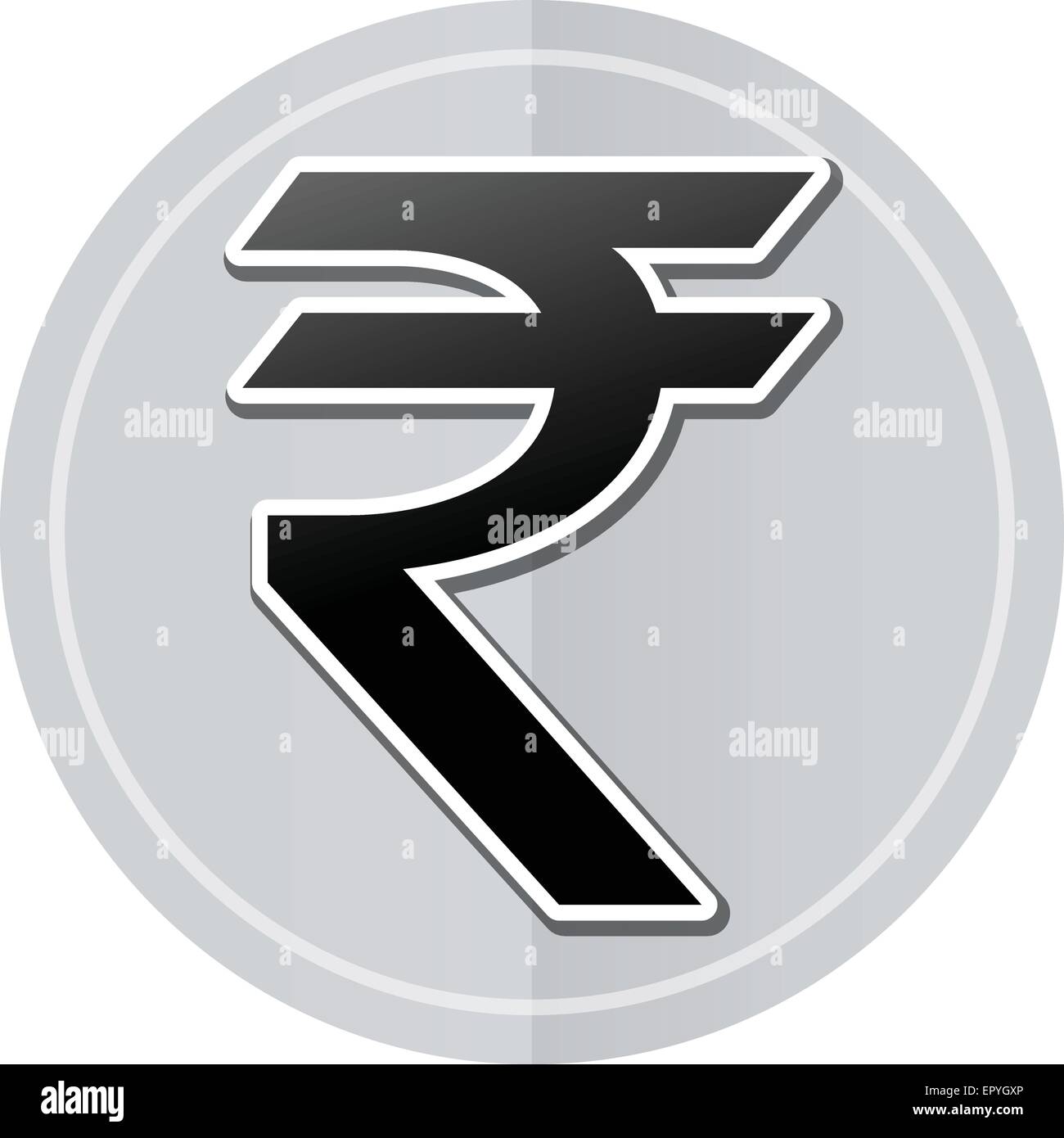 Illustration of rupee sticker icon simple design Stock Vector Image ...
