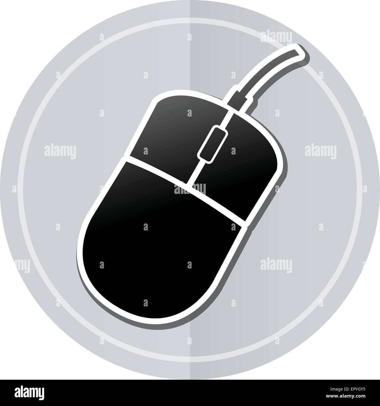 Illustration of mouse sticker icon simple design Stock Vector Image ...
