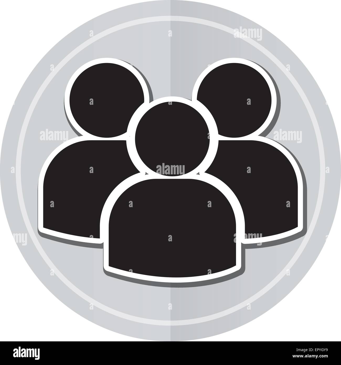 Illustration of team sticker icon simple design Stock Vector Image ...