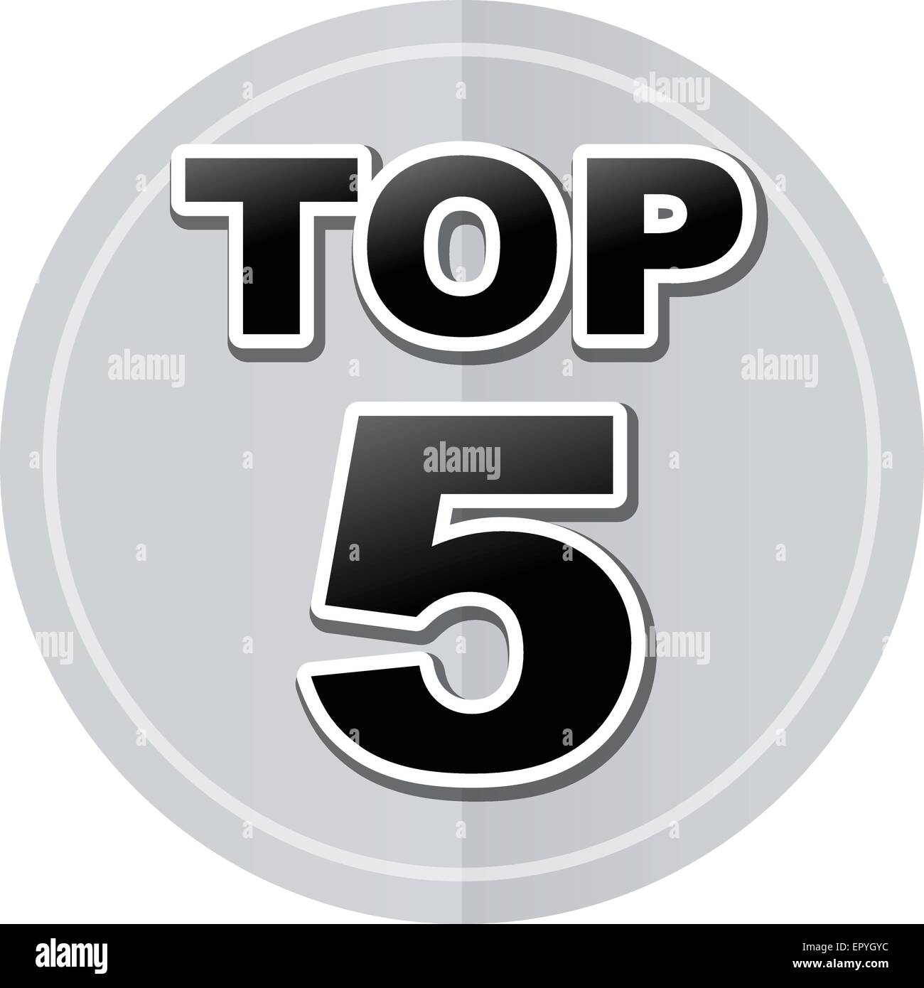 Five at top Stock Vector Images - Alamy