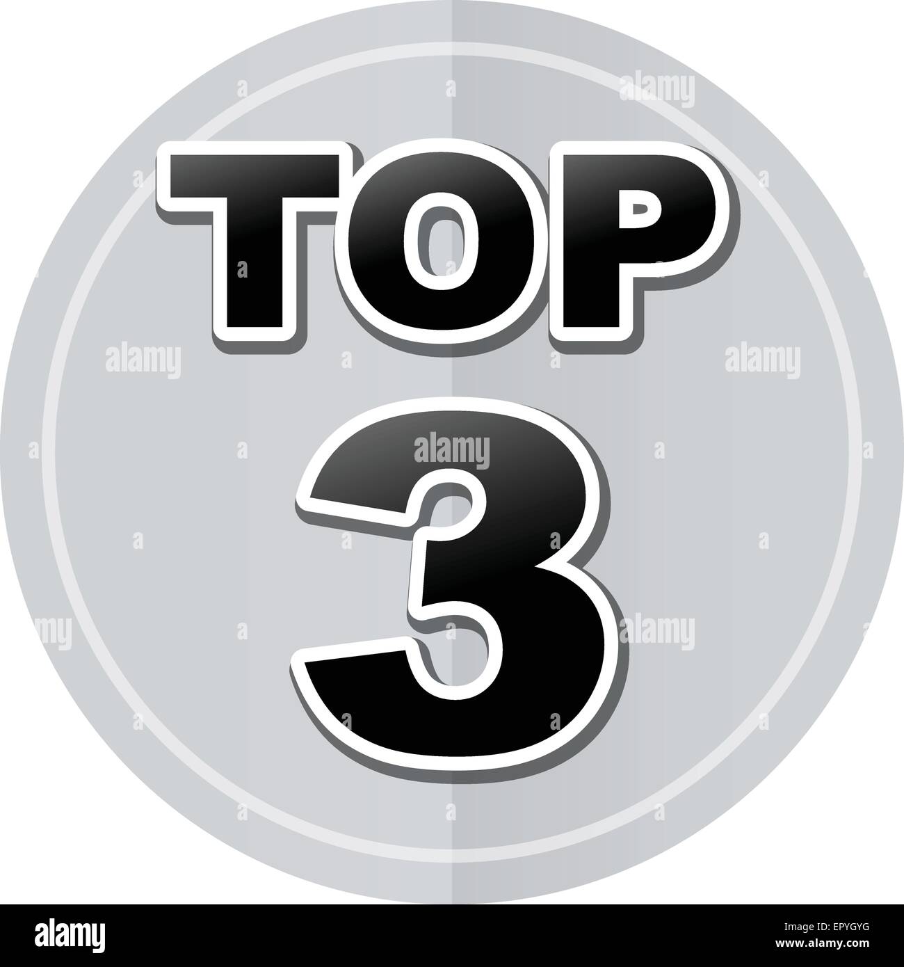 Illustration of top three sticker icon simple design Stock Vector Image ...