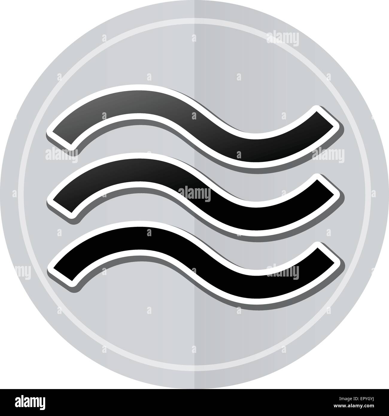 Illustration of waves sticker icon simple design Stock Vector Image ...