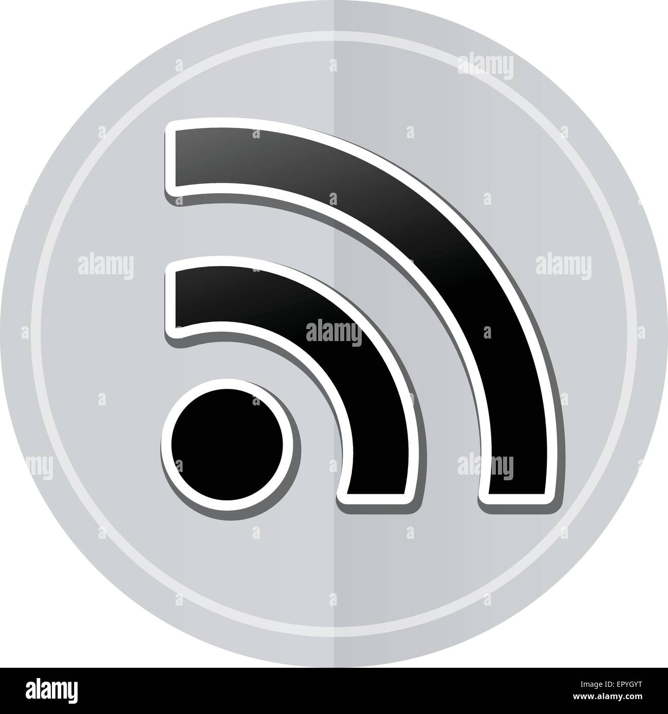 Illustration of wifi sticker icon simple design Stock Vector Image ...