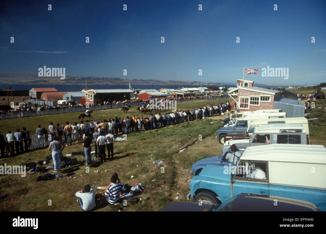 A horse racing meeting at Port Stanley,The Falkland Islands (British ...