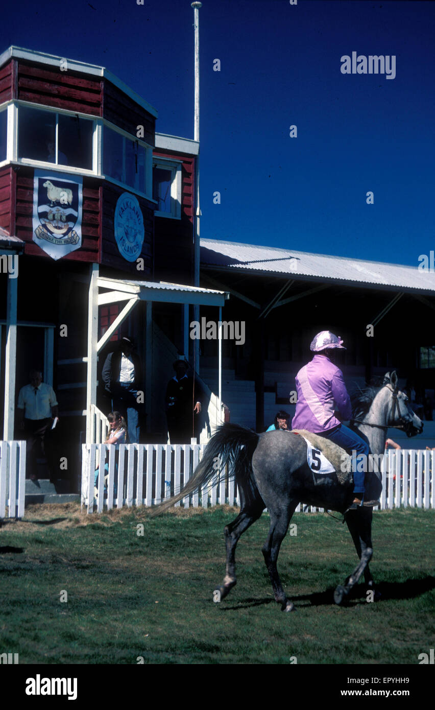 A horse racing meeting at Port Stanley,The Falkland Islands (British ...