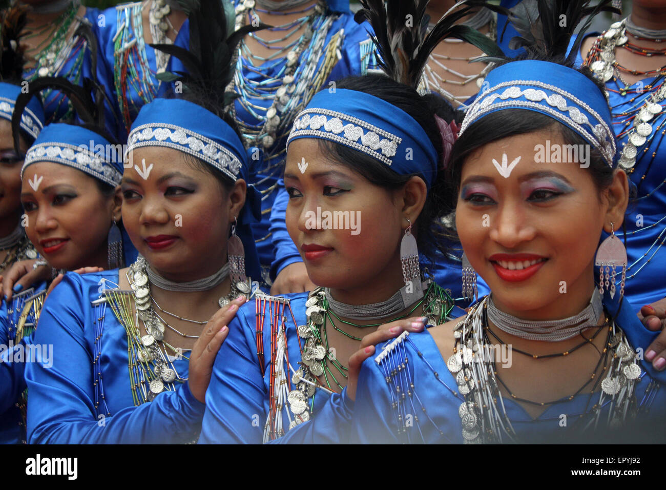 Bangladeshi indigenous peoples with the traditional dress and ornaments ...