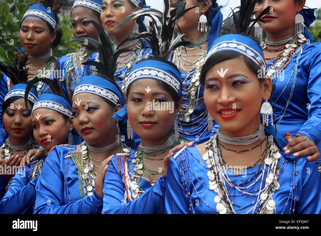 Bangladeshi indigenous peoples with the traditional dress and ornaments ...