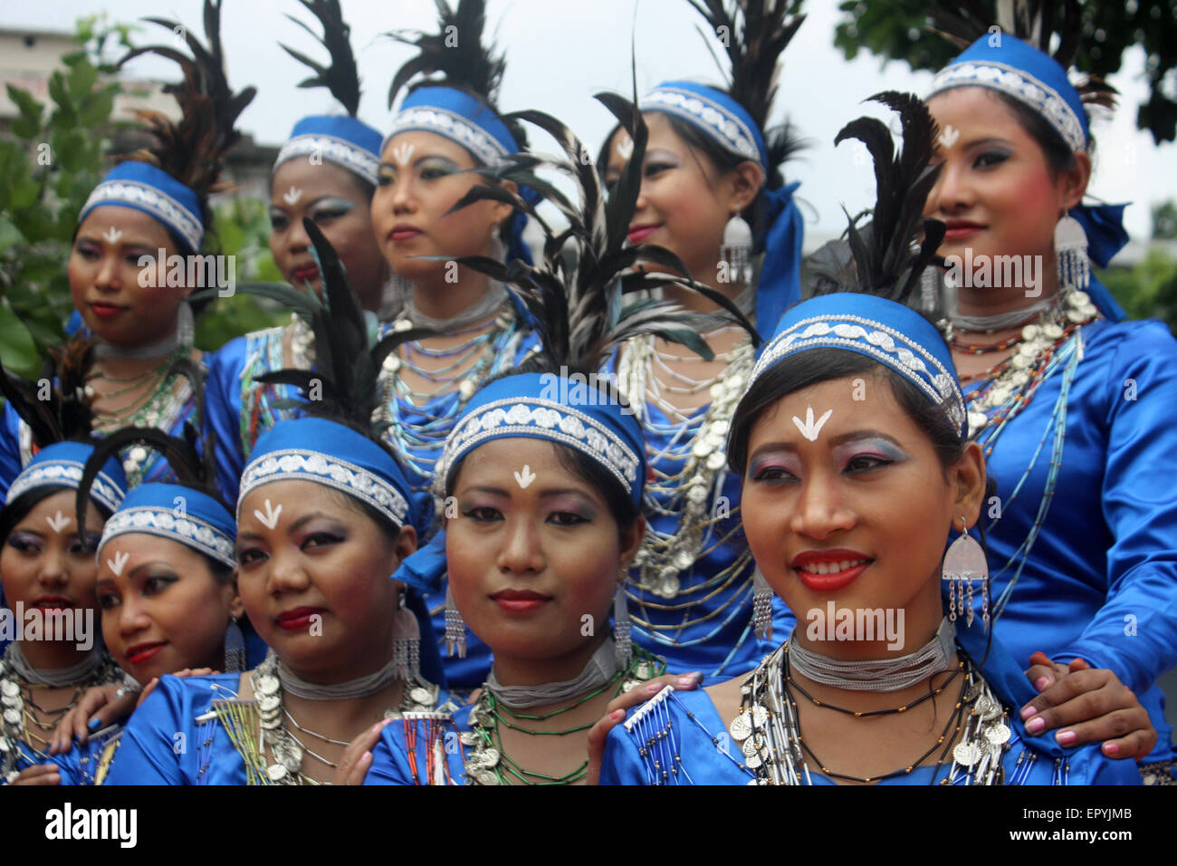 Bangladeshi indigenous peoples with the traditional dress and ornaments ...