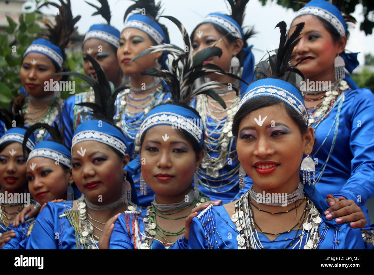 Bangladeshi indigenous peoples with the traditional dress and ornaments ...