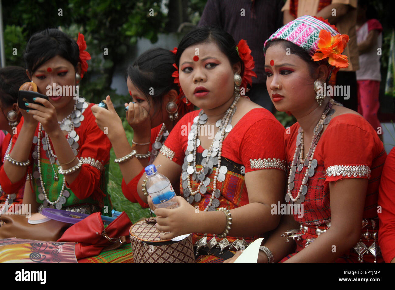 Bangladeshi indigenous peoples with the traditional dress and ornaments ...