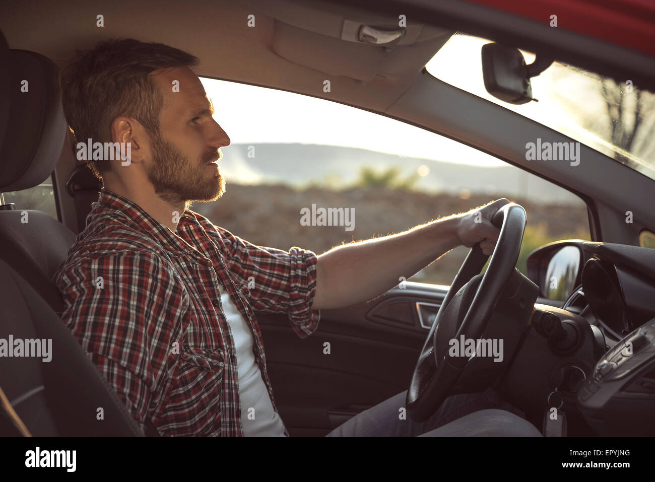 Driver smiling hi-res stock photography and images - Alamy