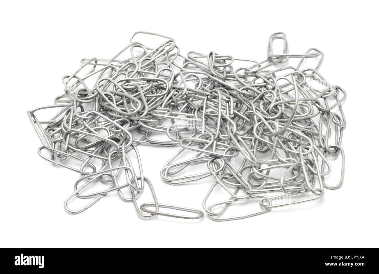 Large chain on a white background Stock Photo - Alamy