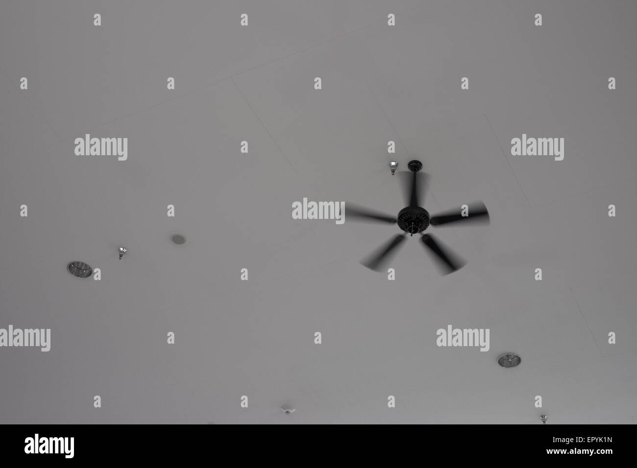 Ceiling fan spinning Stock Photo - Alamy