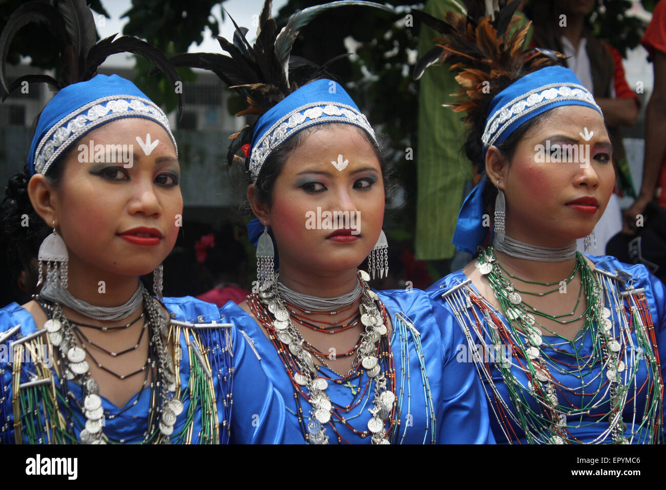 Bangladeshi indigenous peoples with the traditional dress and ornaments ...