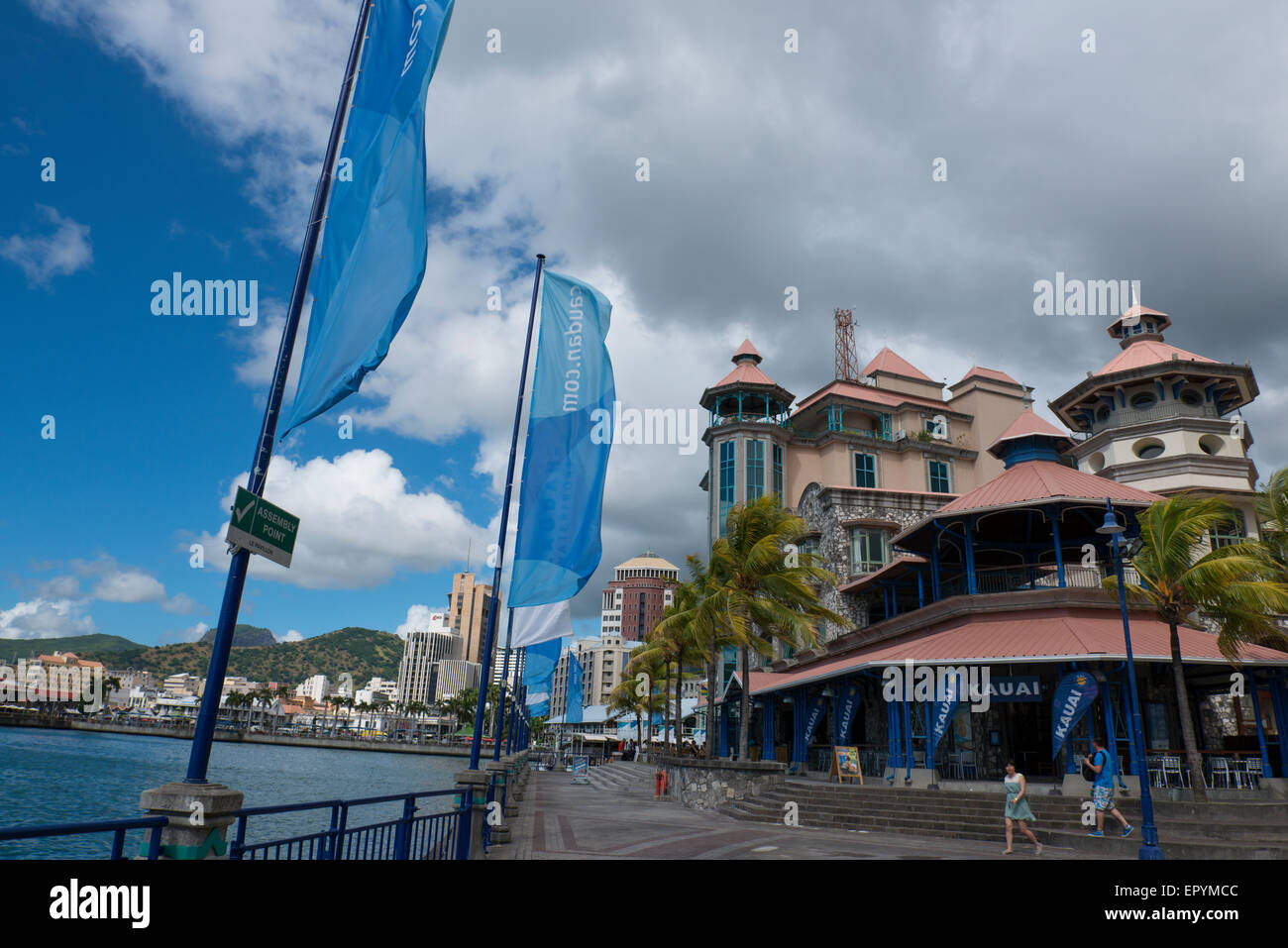 Mauritius, Port Louis, Caudan waterfront, port, and harbor area Stock ...