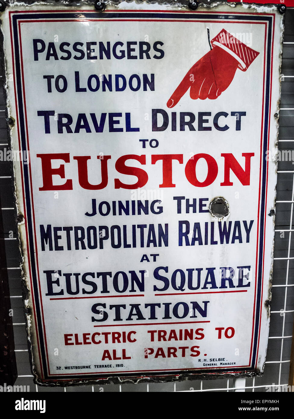 Vintage Train Station Sign