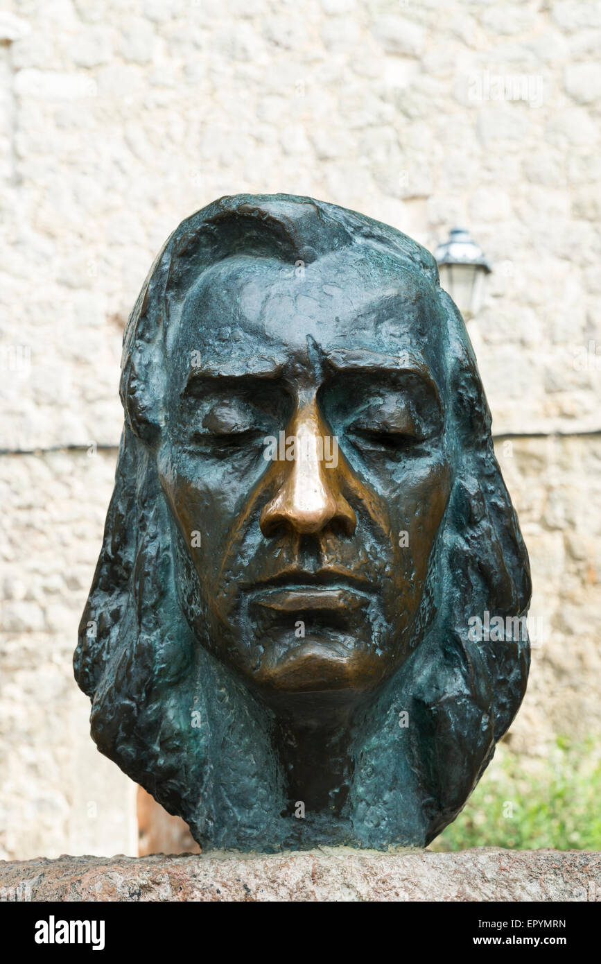 Bust of Chopin, Valldemossa, Majorca, Balearic Islands, Spain Stock ...