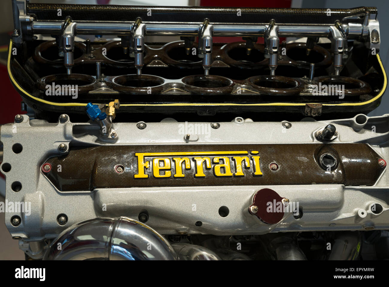 Ferrari engine, Ferrari Museum, Maranello, Italy Stock Photo - Alamy