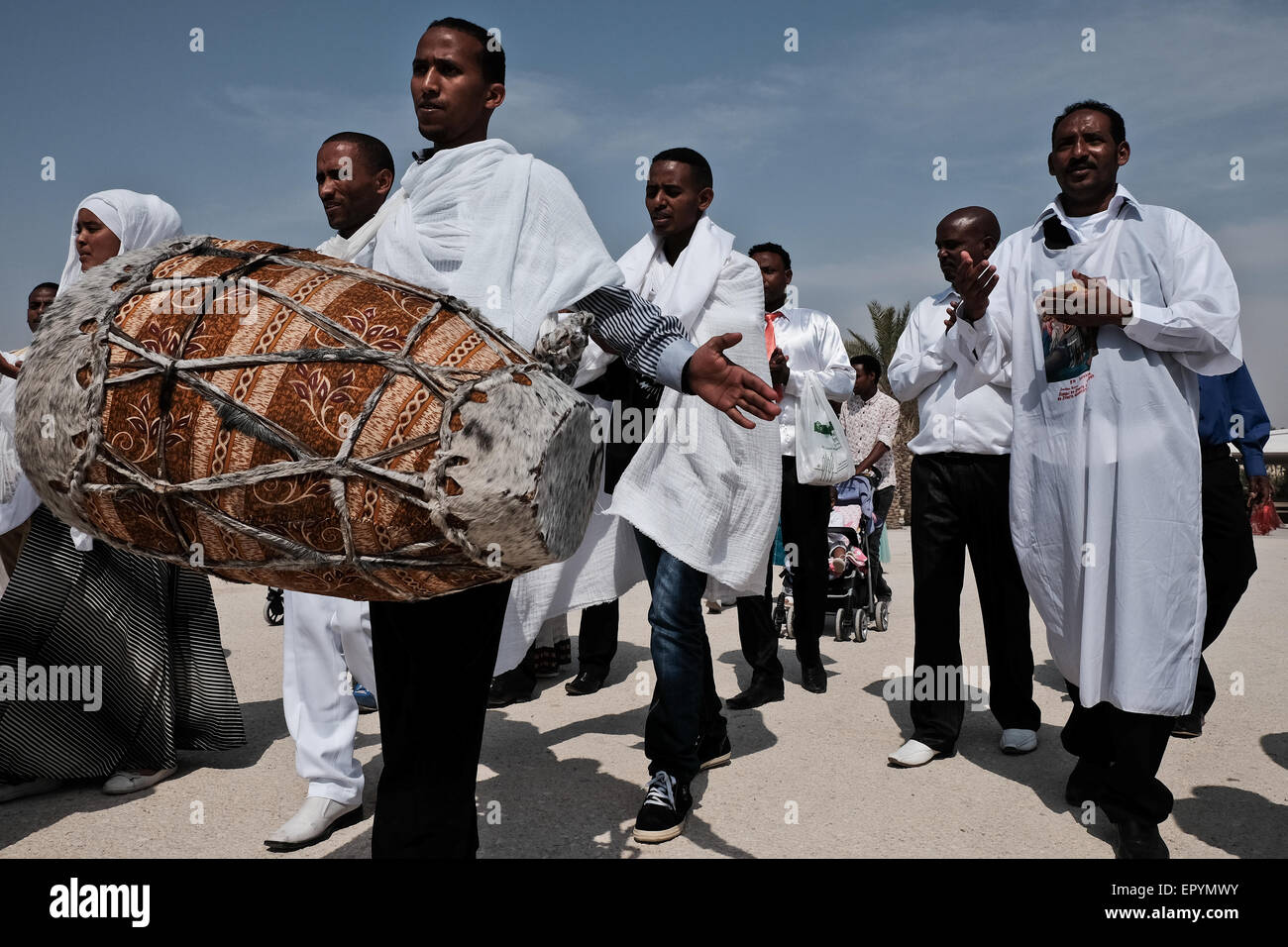 Qasr el-Yahud, Israel. 23rd May 2015. A group of African devotees ...
