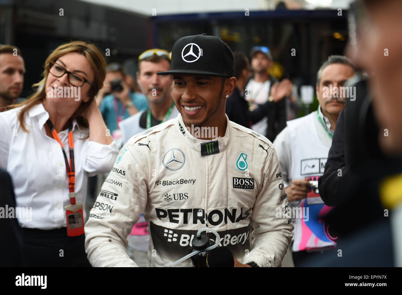 Monte Carlo, Monaco. 23rd May, 2015. Lewis Hamilton (GBR) Mercedes F1 ...