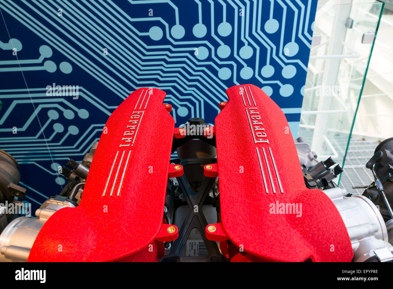Ferrari engine, Ferrari Museum, Maranello, Italy Stock Photo - Alamy
