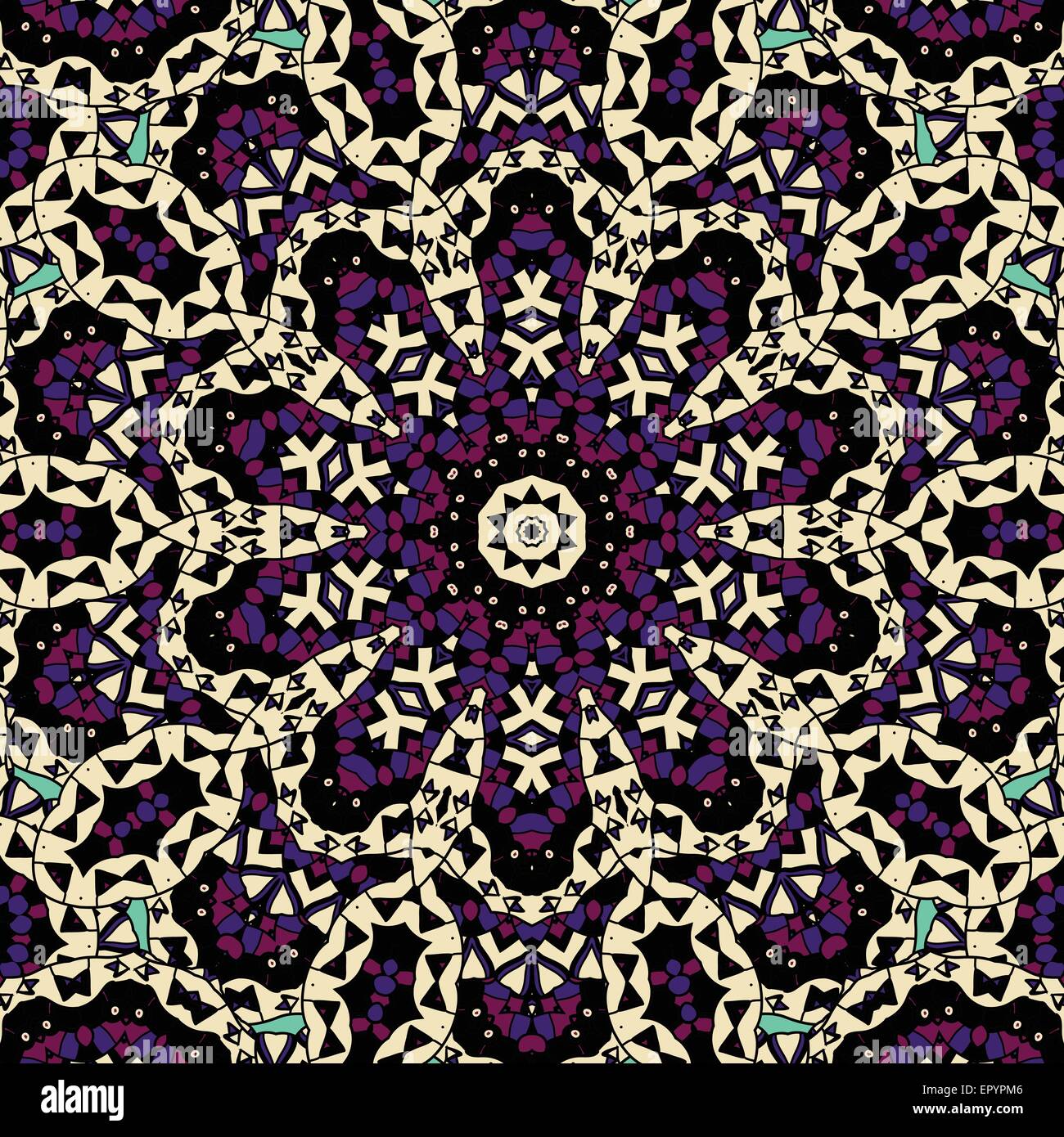 Tribal african abstract seamless pattern in brown color Stock Vector ...