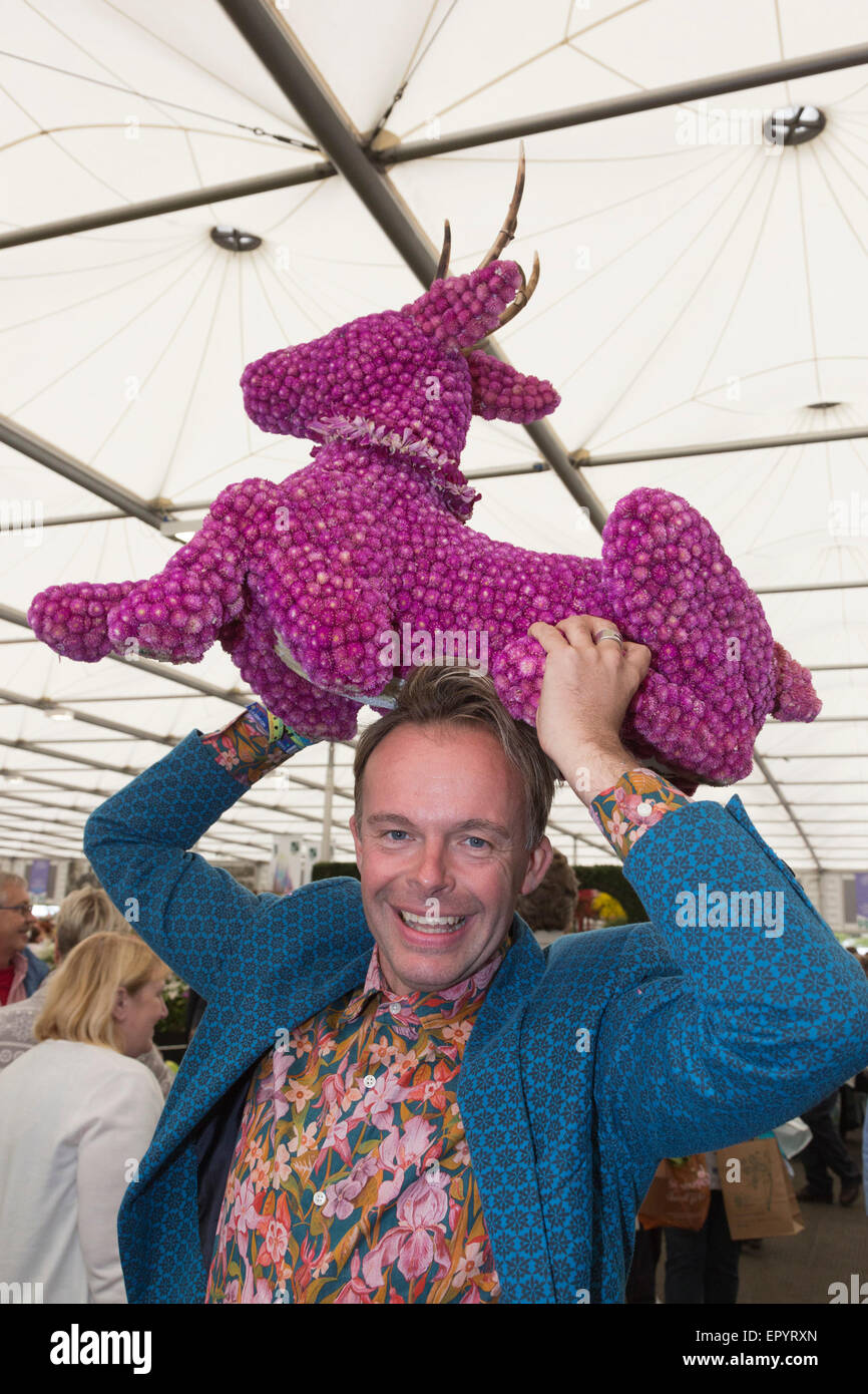 London, UK. 23 May 2015. A man holds up a purple stag from the Nong ...