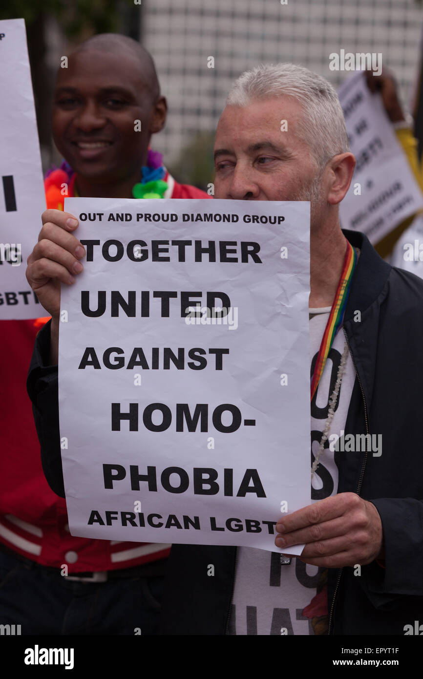 Gay pride march placard hi-res stock photography and images - Alamy