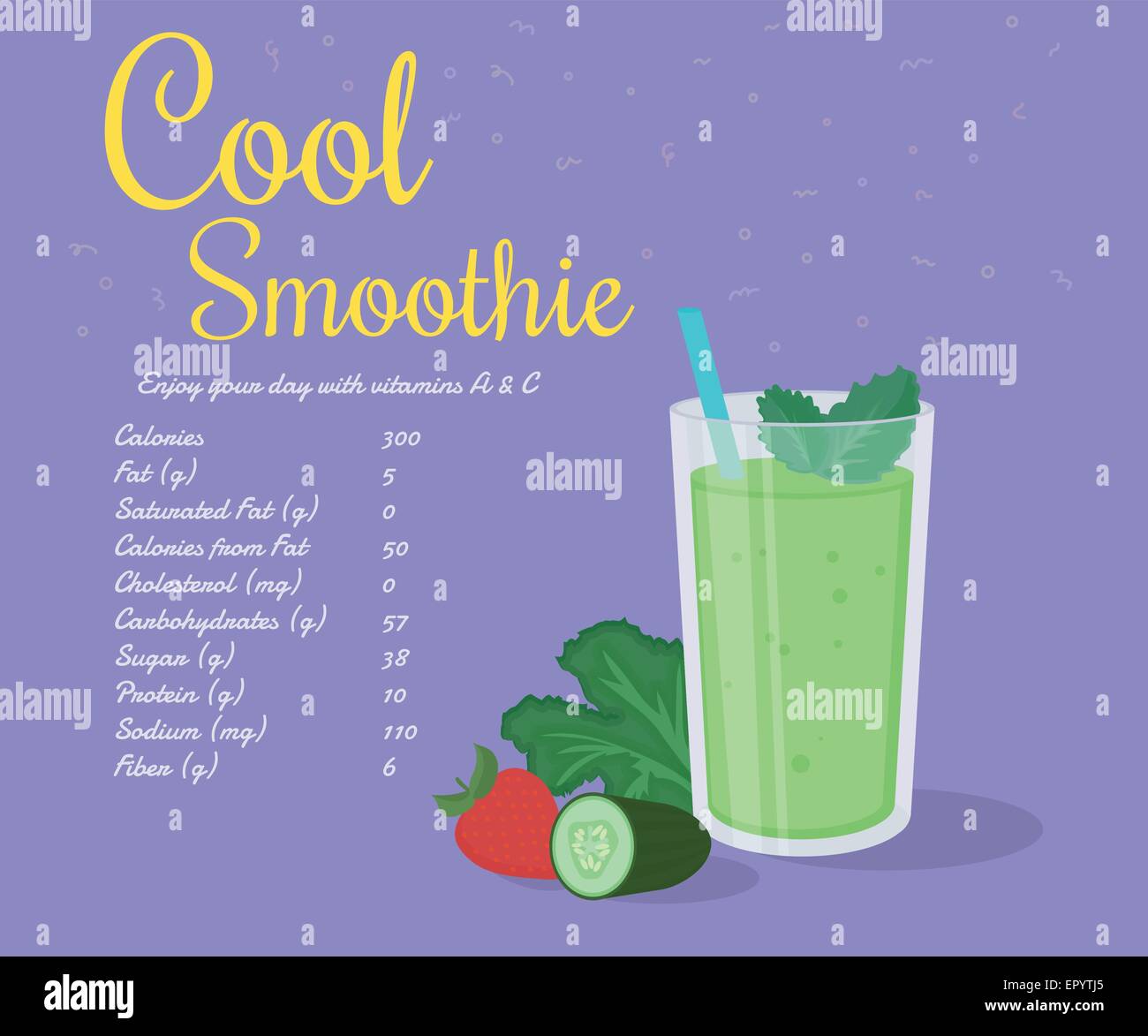 Kale smoothie Stock Vector Images - Alamy