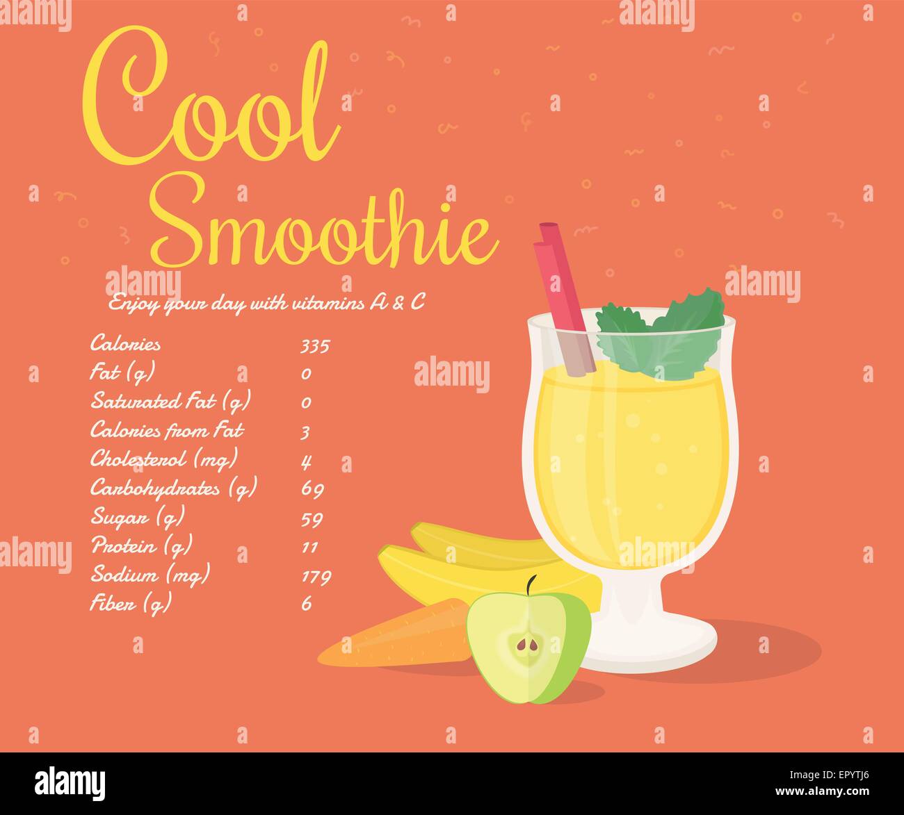 Yellow cool smoothie Stock Vector Image & Art - Alamy