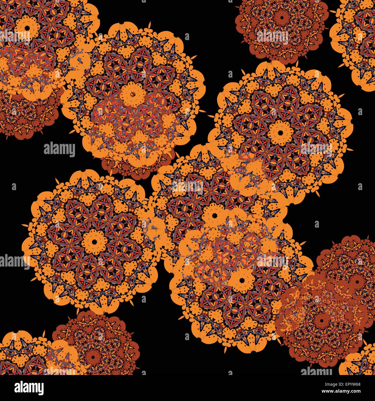 Seamless geometric pattern design. Circle elements texture. Vector art ...