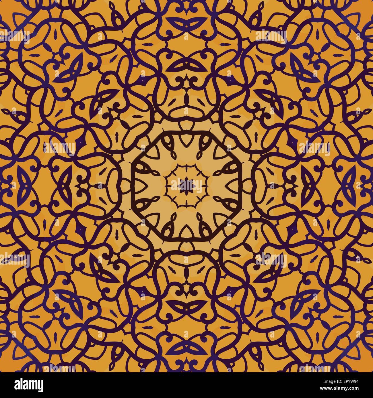 Henna color seamless outline colorful vector background Stock Vector ...