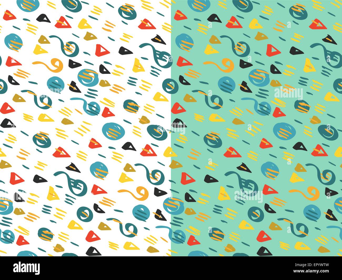 Retro different vector seamless patterns tiling Stock Vector Image & Art - Alamy