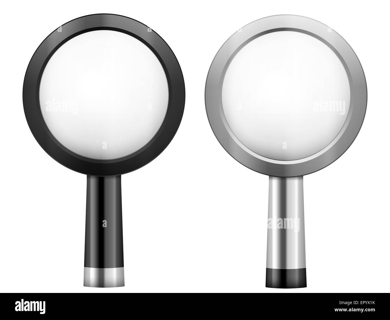 Magnifier on a white background. Vector illustration Stock Photo - Alamy