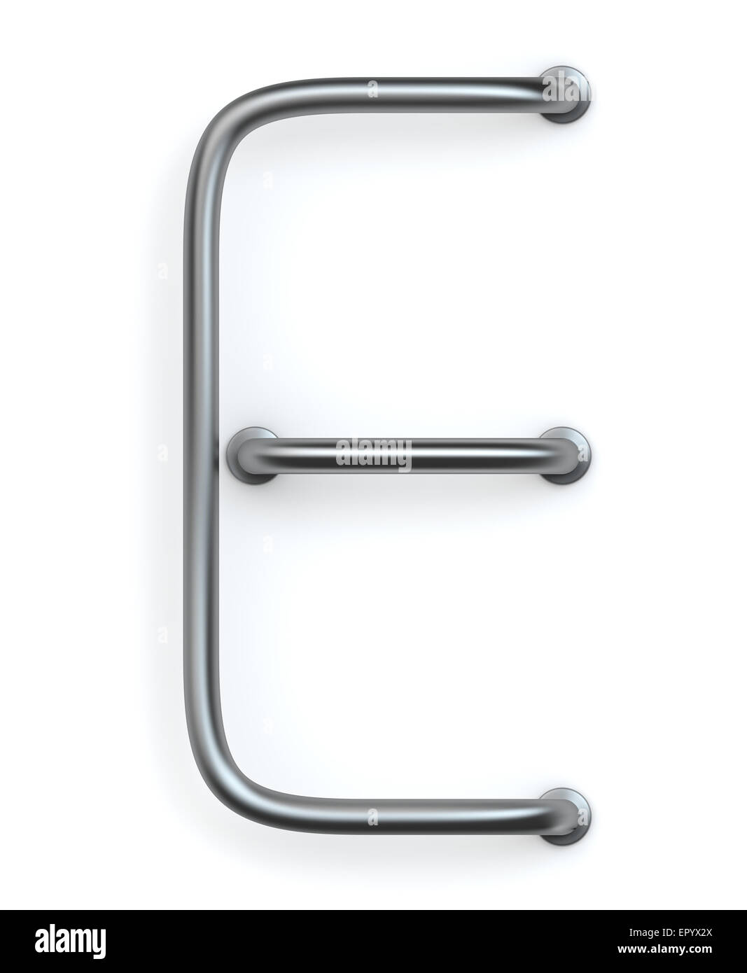 3D rendering of the letter E Stock Photo - Alamy