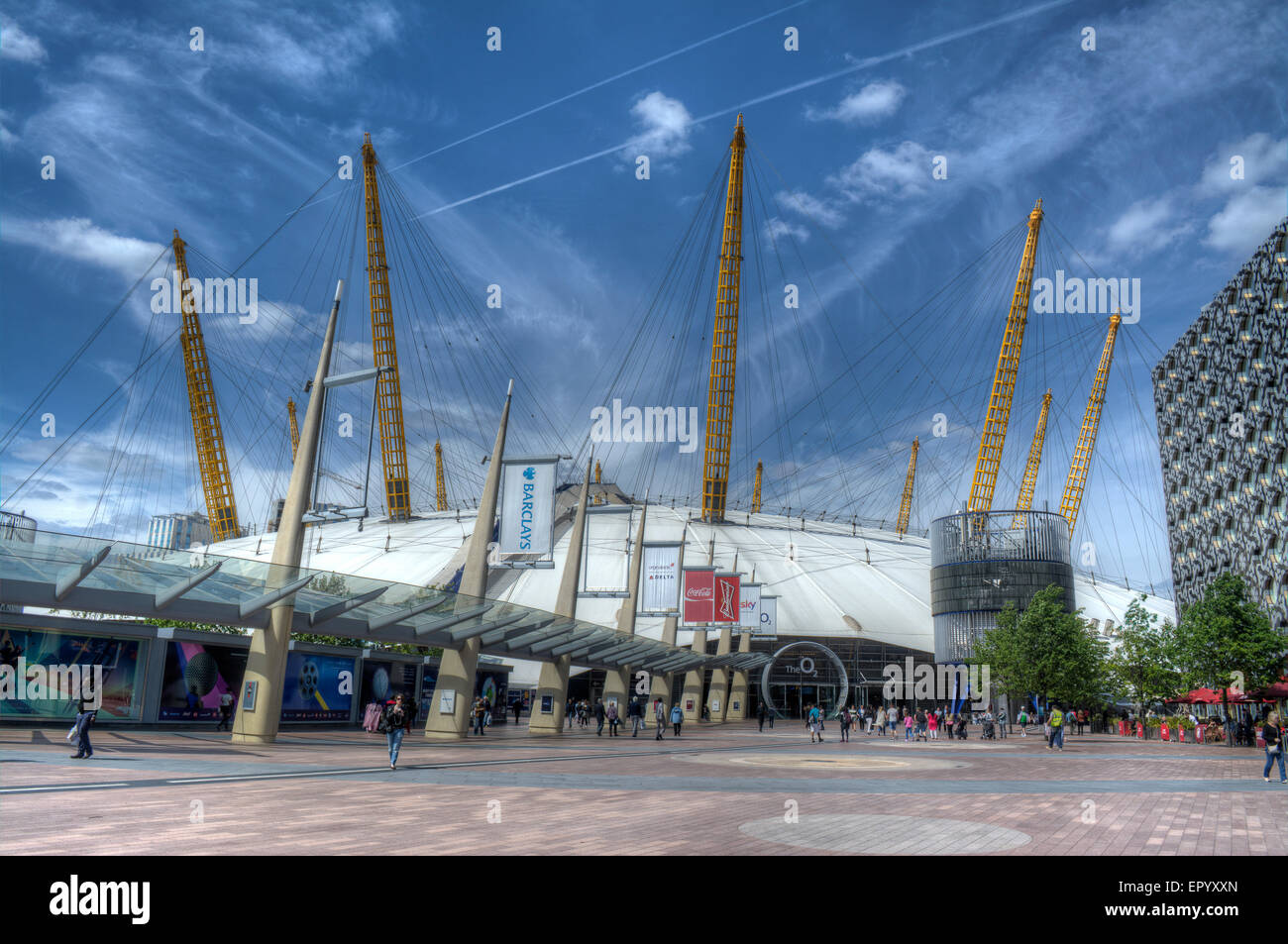HDR image, The O2,large entertainment district formally known as the ...