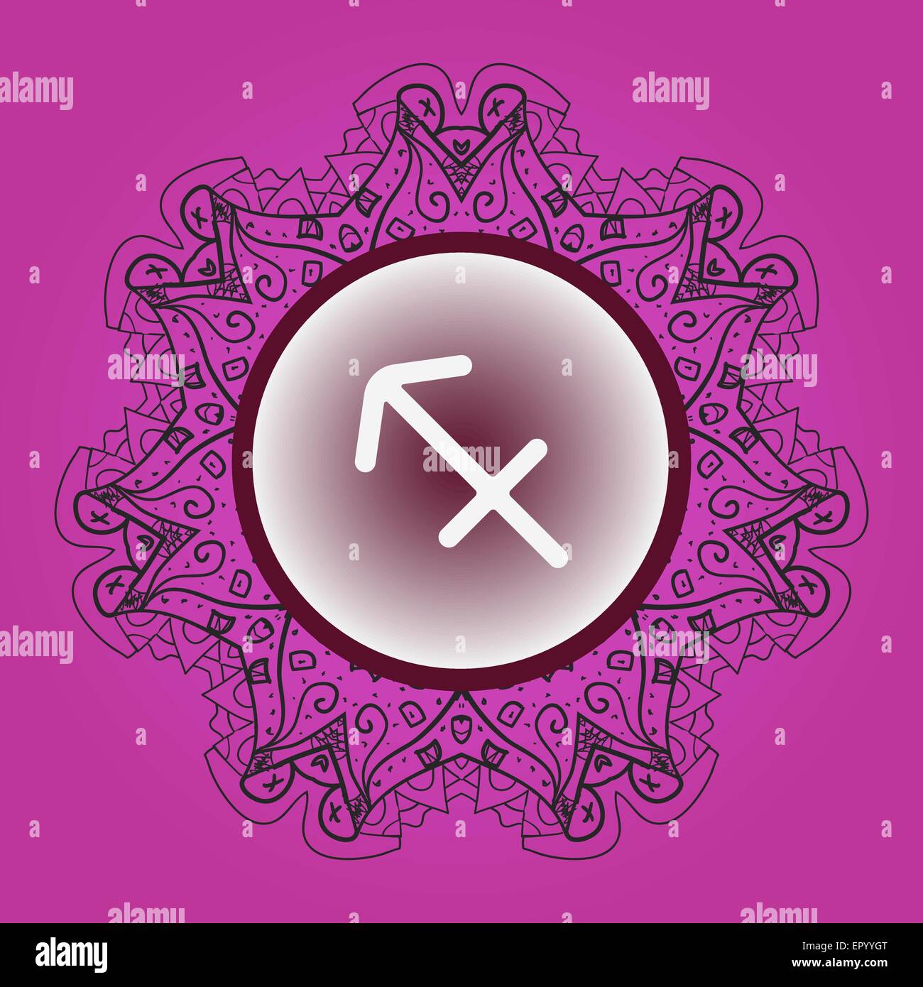 zodiac sign What is karma Vector circle with zodiac signs on ornate ...